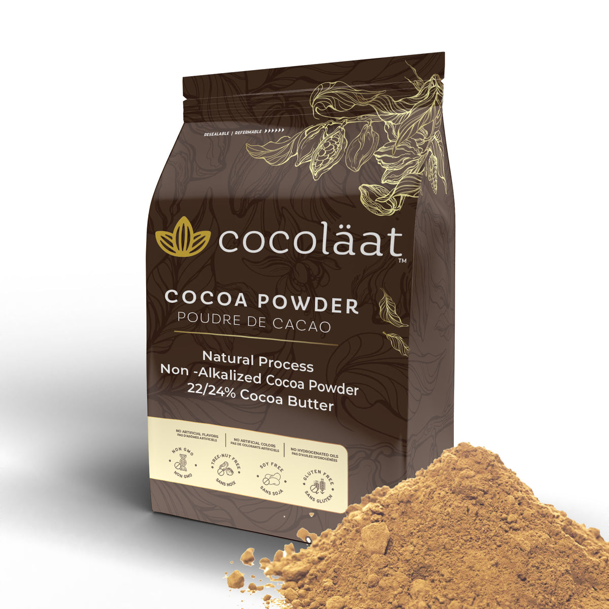 Cocoläat Natural Process Cocoa Powder | 22/24 % Cocoa Butter — Cocolaat